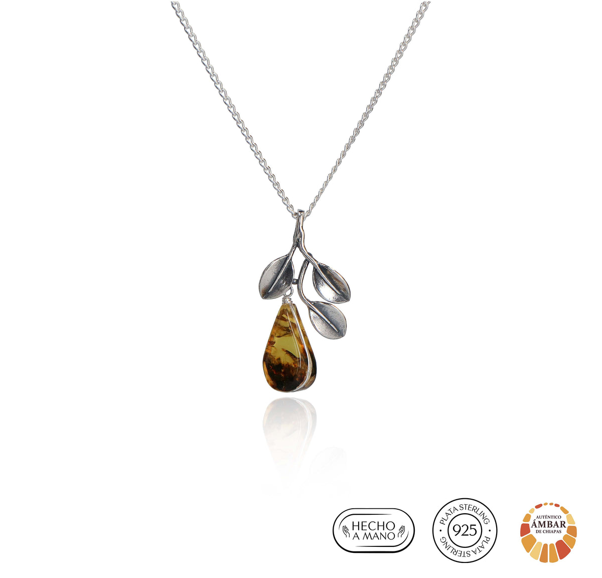 3-leaf mangrove choker with amber – Flora María